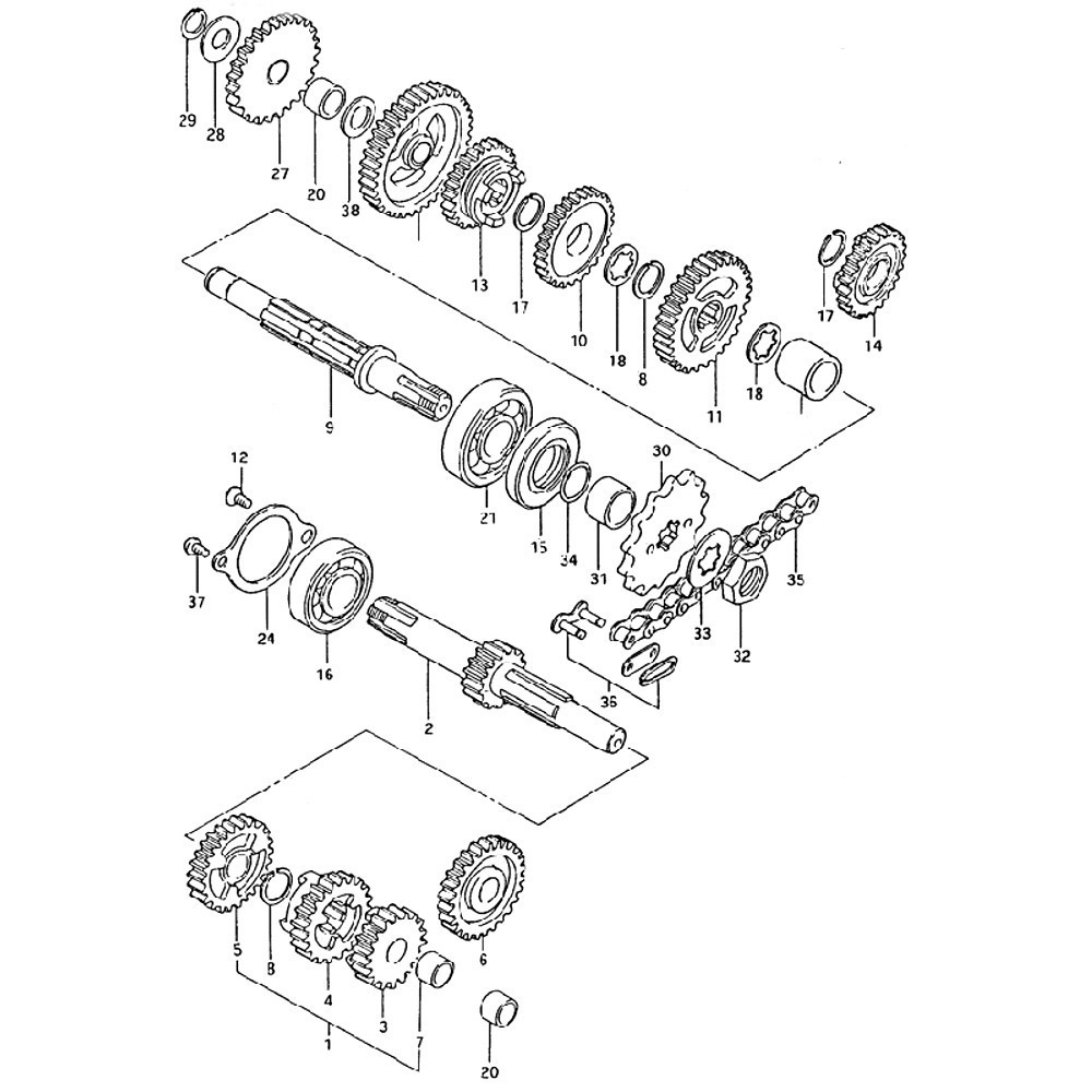 Suzuki PV50 alkuperäisvaraosat | Vaihteisto | SVH Oy » Svh.fi