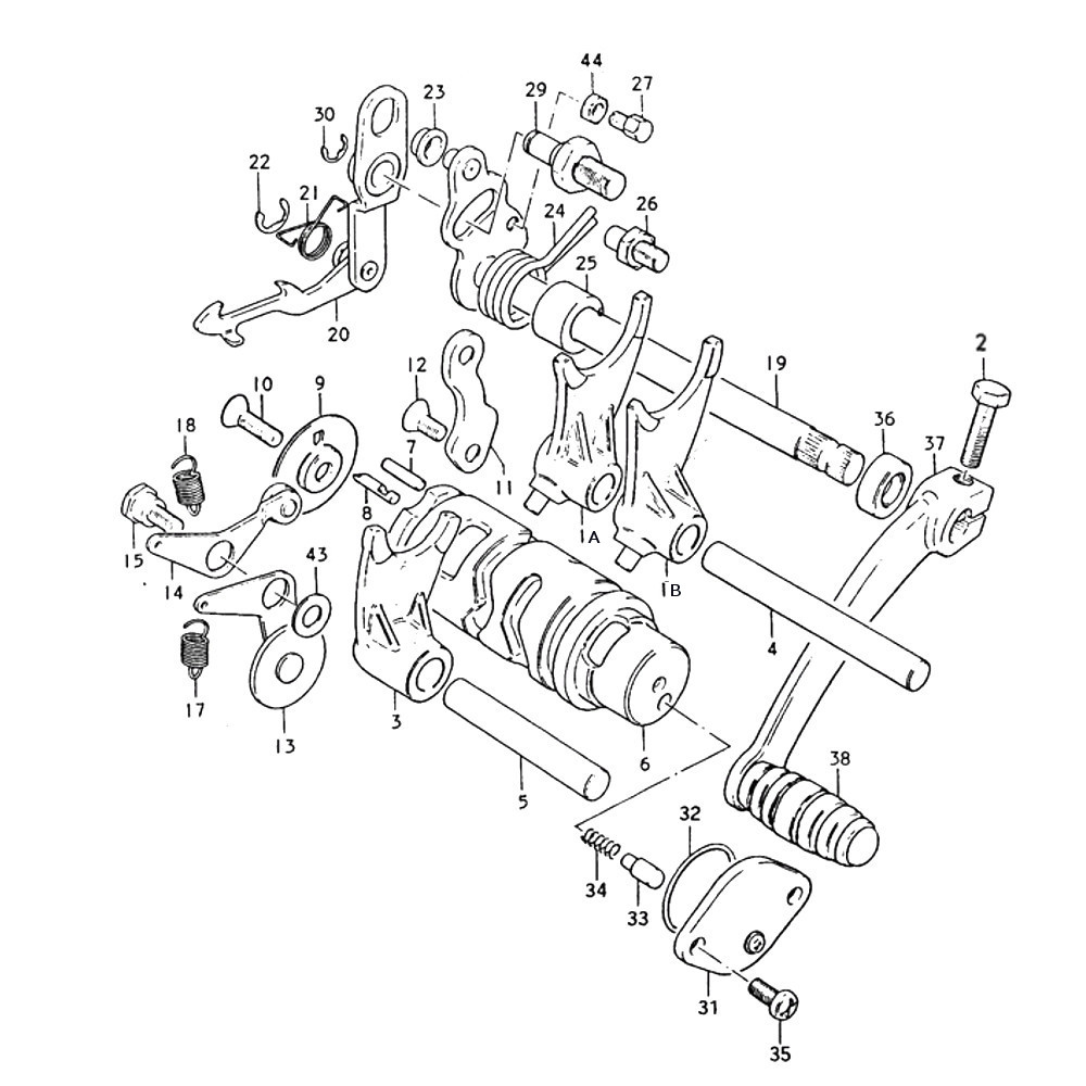 Suzuki PV50 alkuperäisvaraosat | Vaihdevivusto | SVH Oy » Svh.fi
